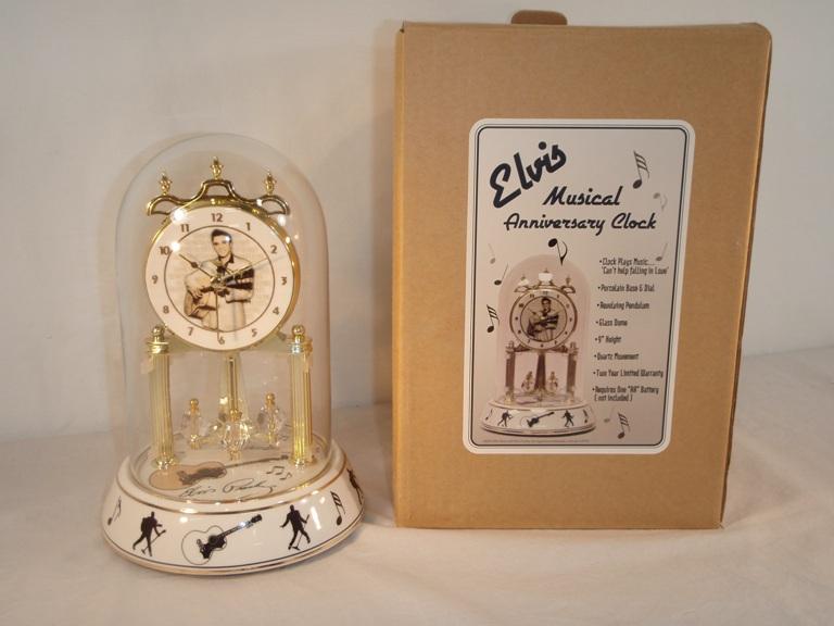 Elvis Musical Anniversary Clock - Cant Help Falling in Love - Ceramic ...