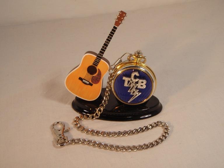 Cobalt TCB Gold and Silver Elvis Franklin Mint Pocket Watch 2000