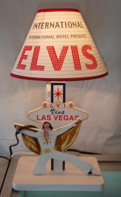 International Hotel Elvis Lamp with wood base