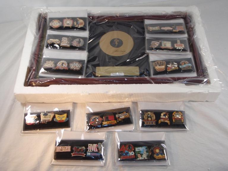 Complete set of 33 Commemorative pins w/ display case COA Bradford exchange
