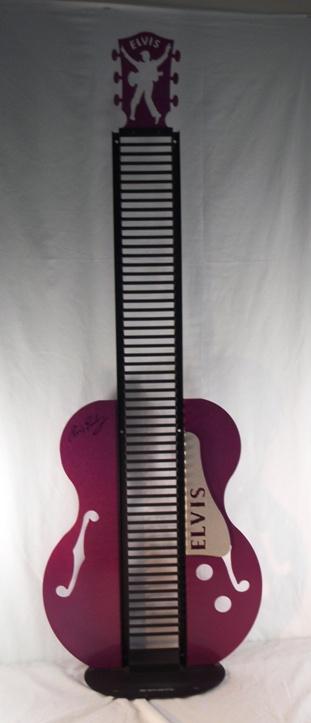 Elvis Presley Guitar shaped CD Rack - metal - purple and black - by ...