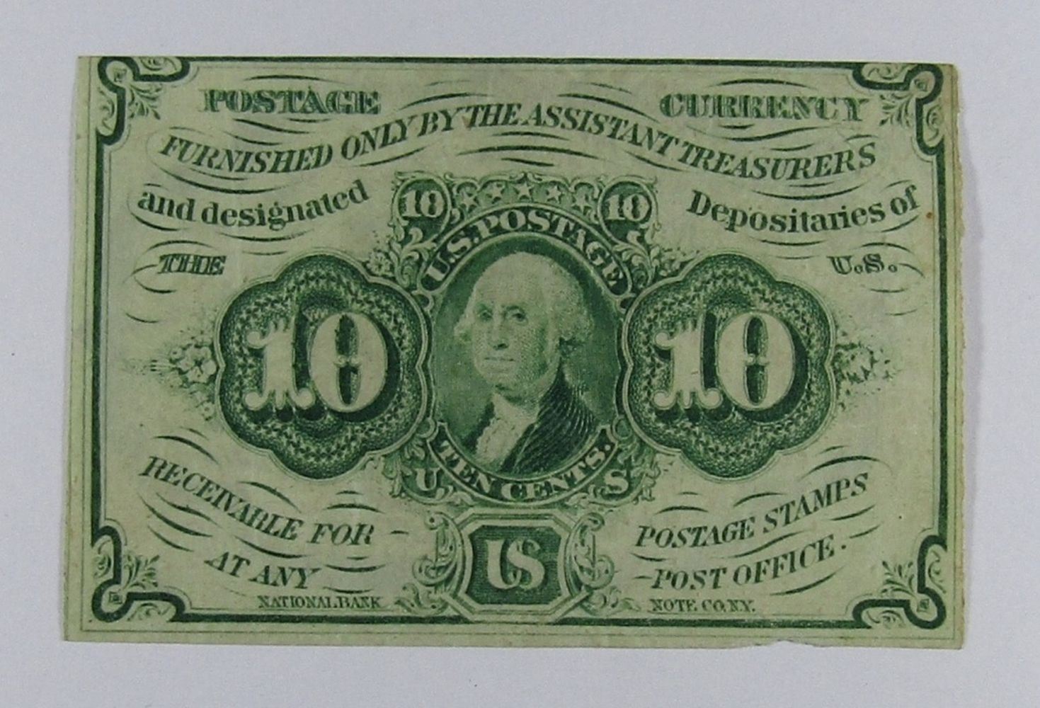 1862 TEN CENT POSTAGE CURRENCY