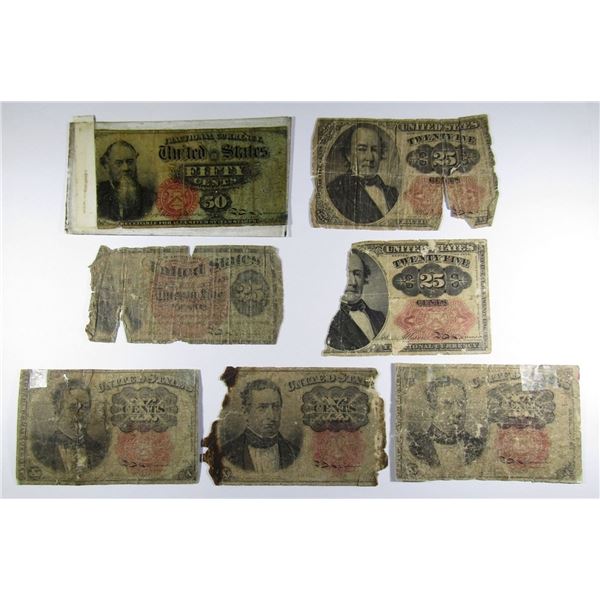 (7) FRACTIONAL NOTES / HEAVY CIRC / MIX LOT