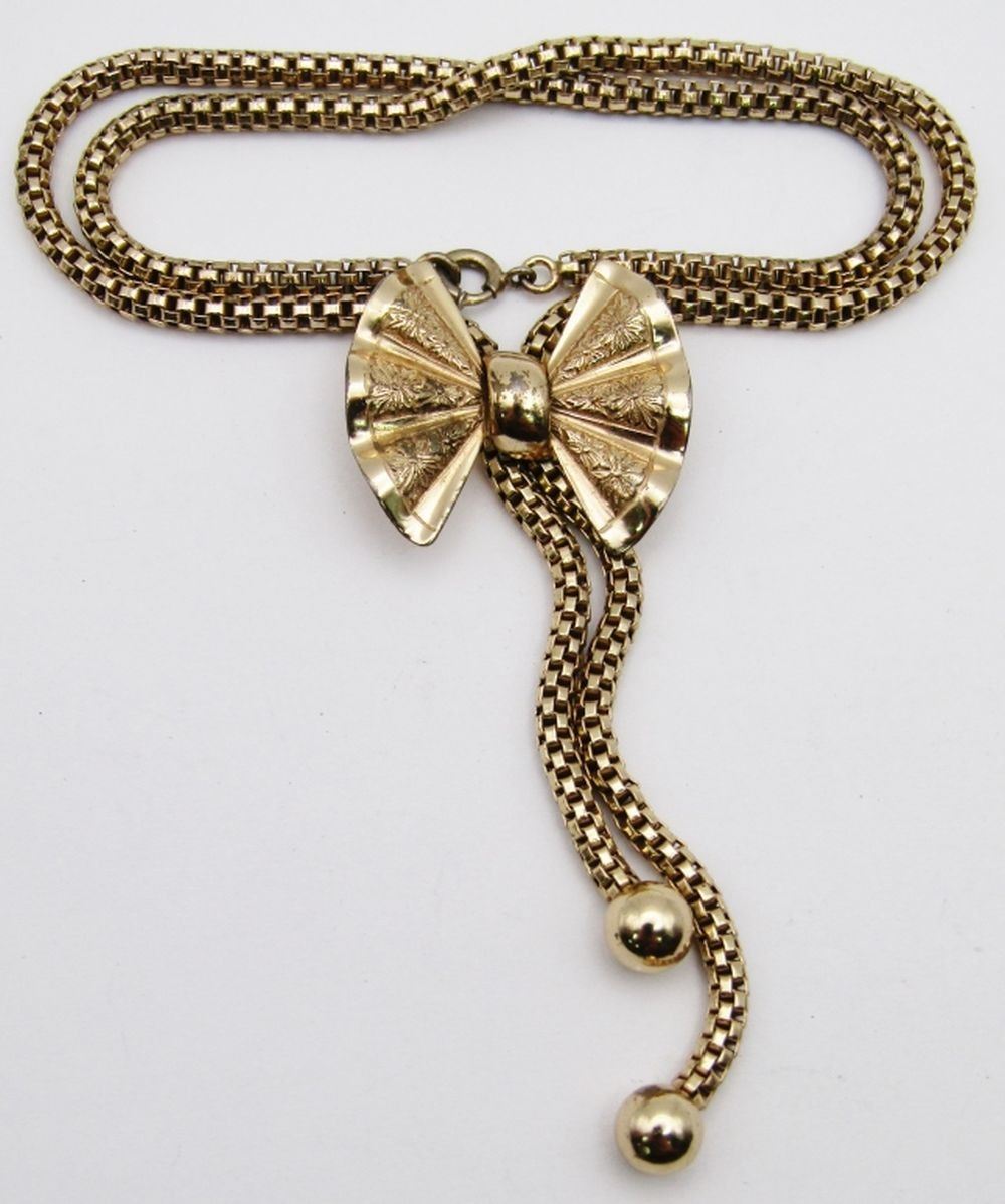 FORSTNER STERLING GOLD TONED BOLO NECKLACE