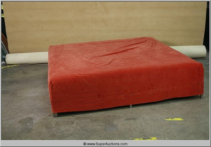 Large Orange Square Lobby Sofa Center Island