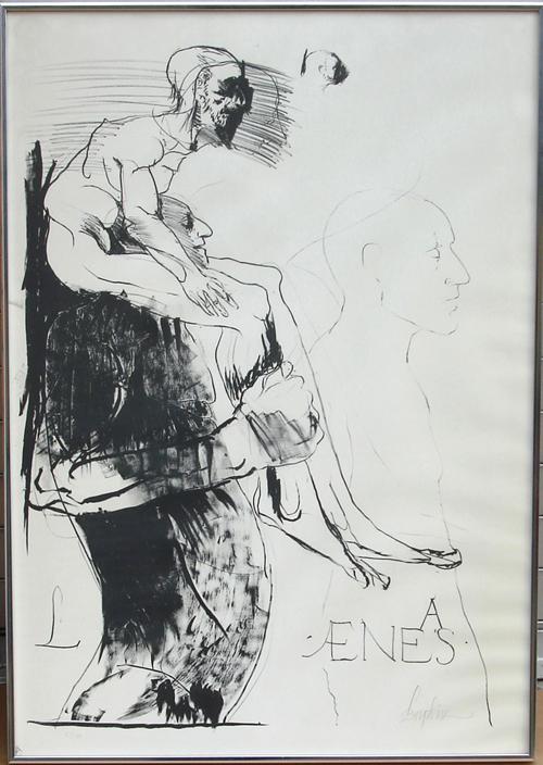 Leonard Baskin, Aeneas, Lithograph