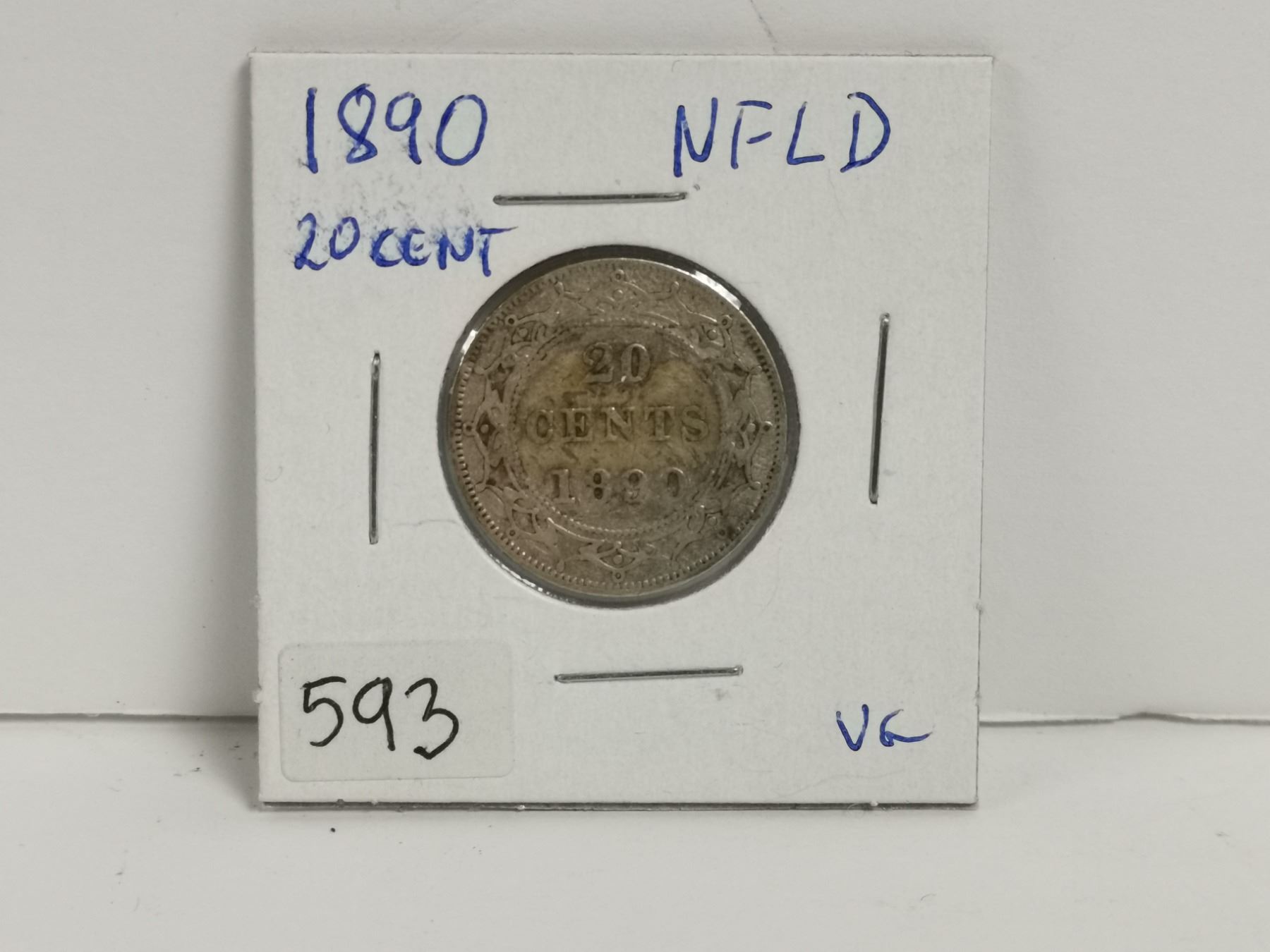 1890 Newfoundland 20 cent silver coin - Schmalz Auctions