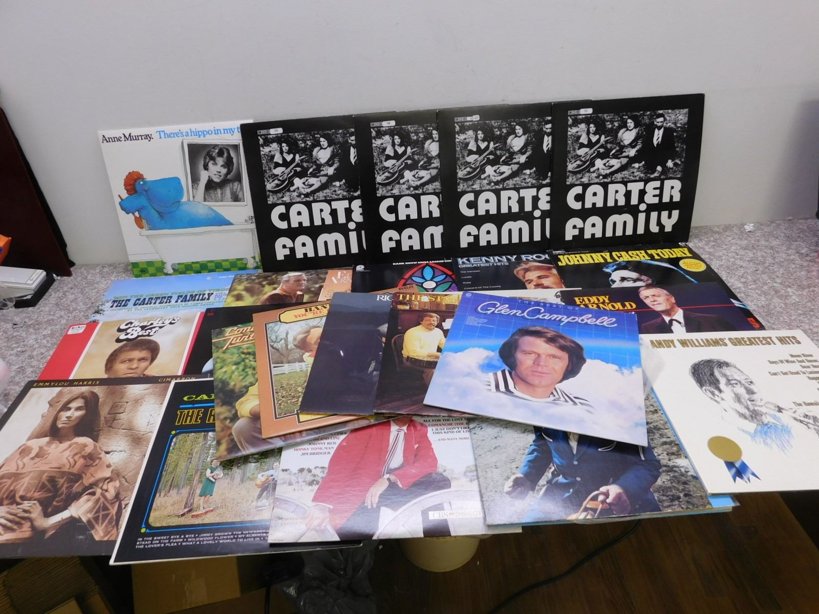 Lot of 25 Country Records Vinyl LPs EX/NM Johnny Cash Kenny Rogers Andy ...