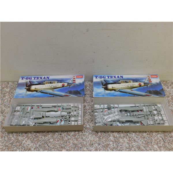Lot of 2 Academy Hobby Model Kits T-66 Texan 1:72 Model Kits Airplane ...