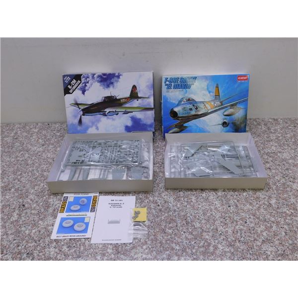 Lot of 2 Academy Hobby Model Kits F-88E Sabre El Diablo IL-2M 1:72 ...