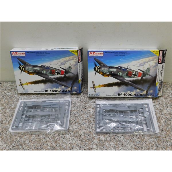 Lot of 2 AZ Model Plastic Kits Bf 109G-14/AS JG 300 1:72 Model Kits ...