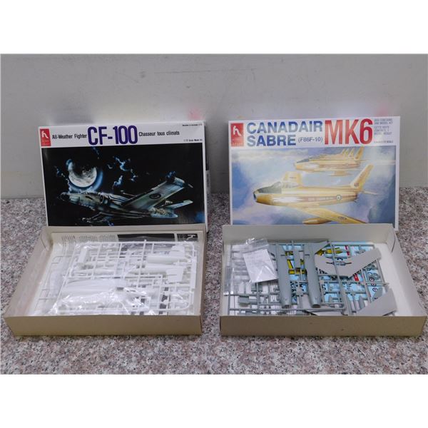 Lot of 2 Hobby Craft Canadair Sabre MK6, CF-100 1:72 Model Kits ...
