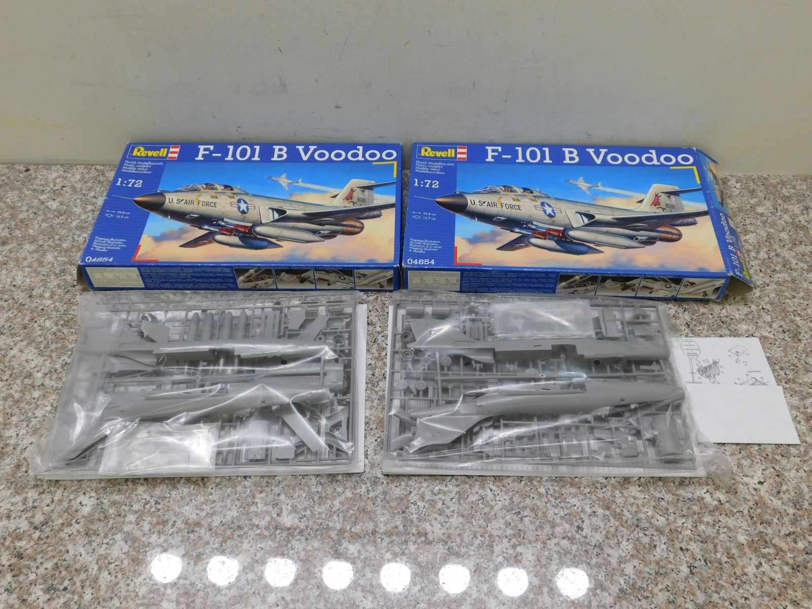 Lot of 2 Revell F-101B Voodoo 1:72 Model Kits Airplane War Plane