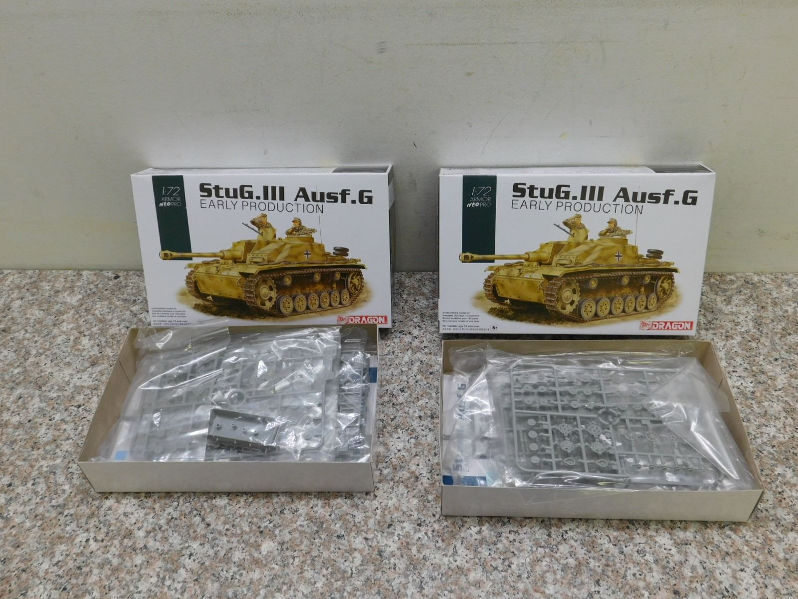 Lot of 2 Model Kits StuG.III Ausf G Dragon 1:72 Military War