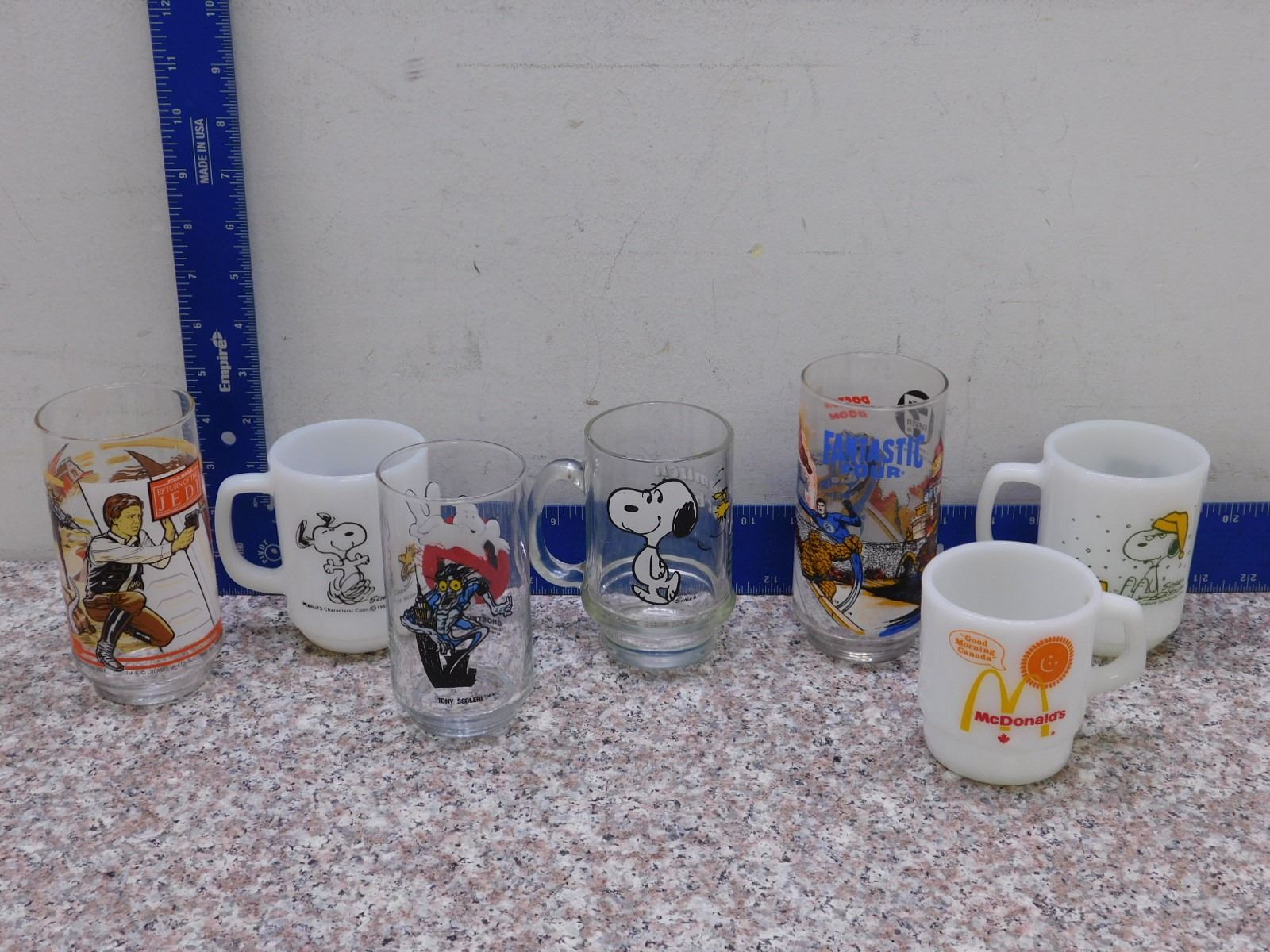 Lot of Pop Culture Glass 7-11, McDonalds Burger King Fantastic Four ...
