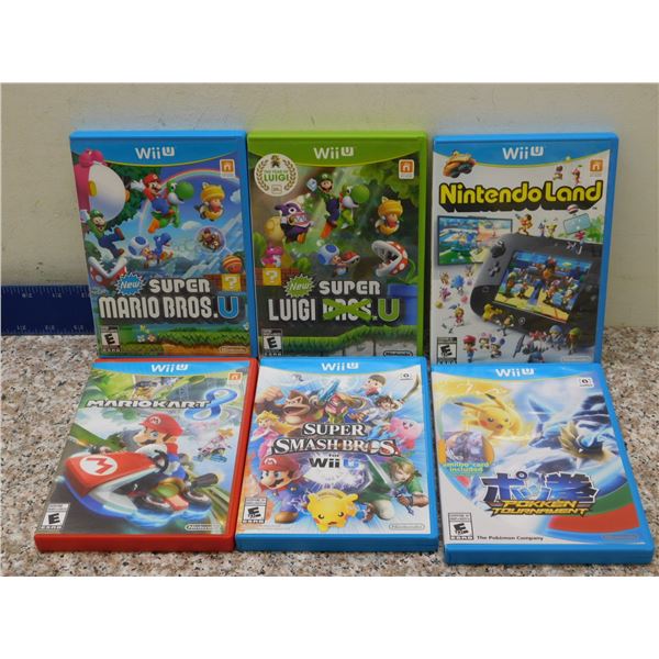 Lot of 6 Nintendo Wii U Games Super Mario U, Luigi U, Mario Kart, Super ...