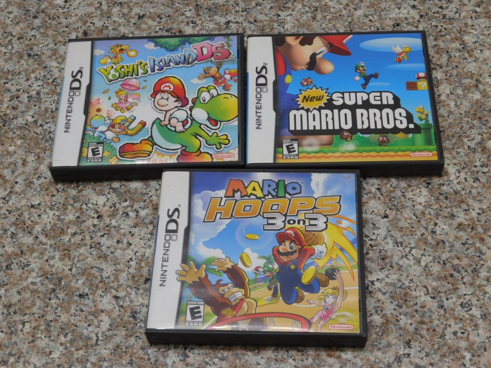 Lot of 3 Super Mario DS Nintendo Games Super Mario Bros Yoshis Island ...