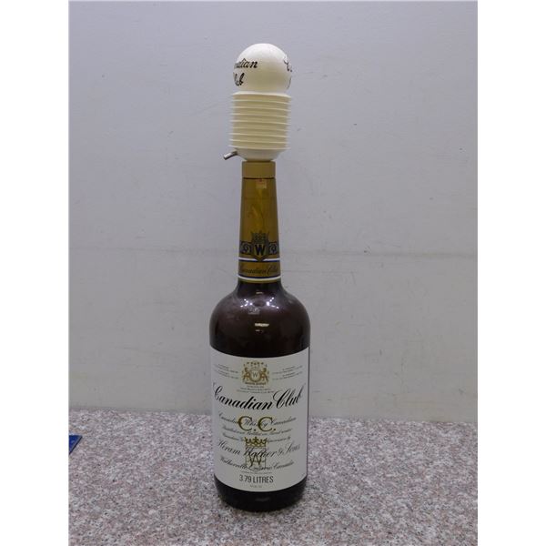 Canadian Club Whisky 3.79 Litres Empty Bottle Texas Micky With Pump