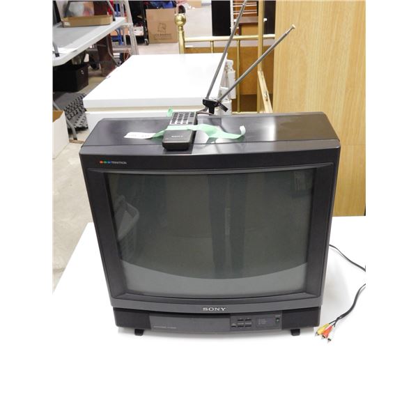 Sony KV20TS20 Trinitron Tube TV CRT Bunny Ears With Remote *works*