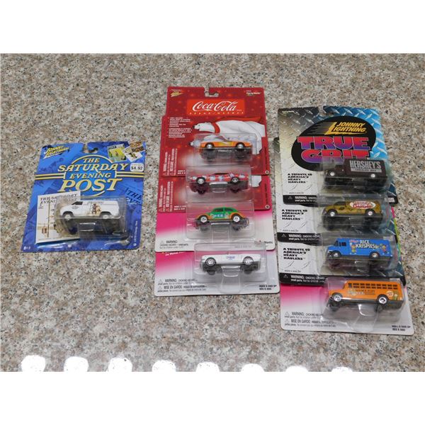 Lot of 9 Johnny Lightning Die Cast Collectible Cars Advertising Fast ...