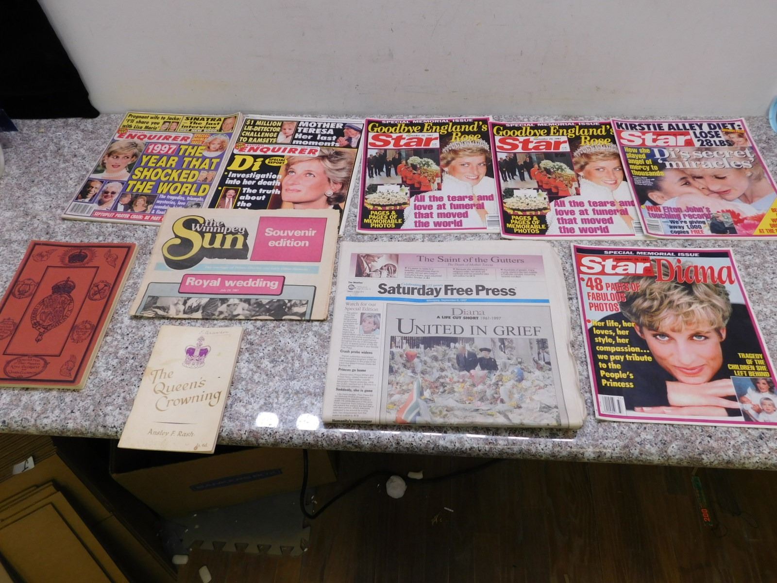 Lot of 10 Lady Diana Princess Diana Star Enquirer Free Press