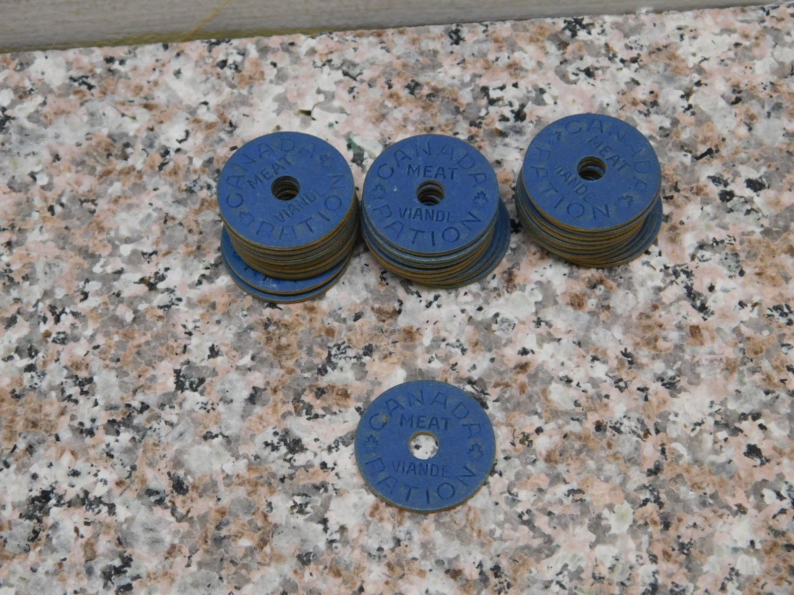 Lot of 30 Vintage WW2 Meat Ration Tokens