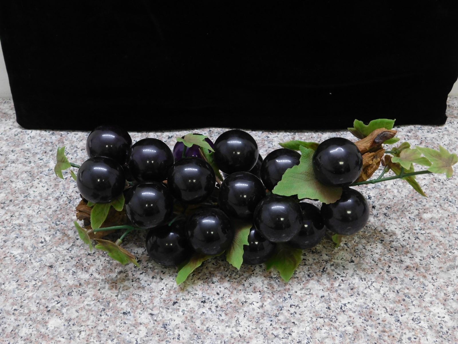 Mid Century Modern Glass Lucite Grapes Dark Purple Centerpiece ...