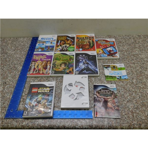 Lot of 9 Complete Nintendo Wii Games Rabbids Sports Resort Star Wars ...