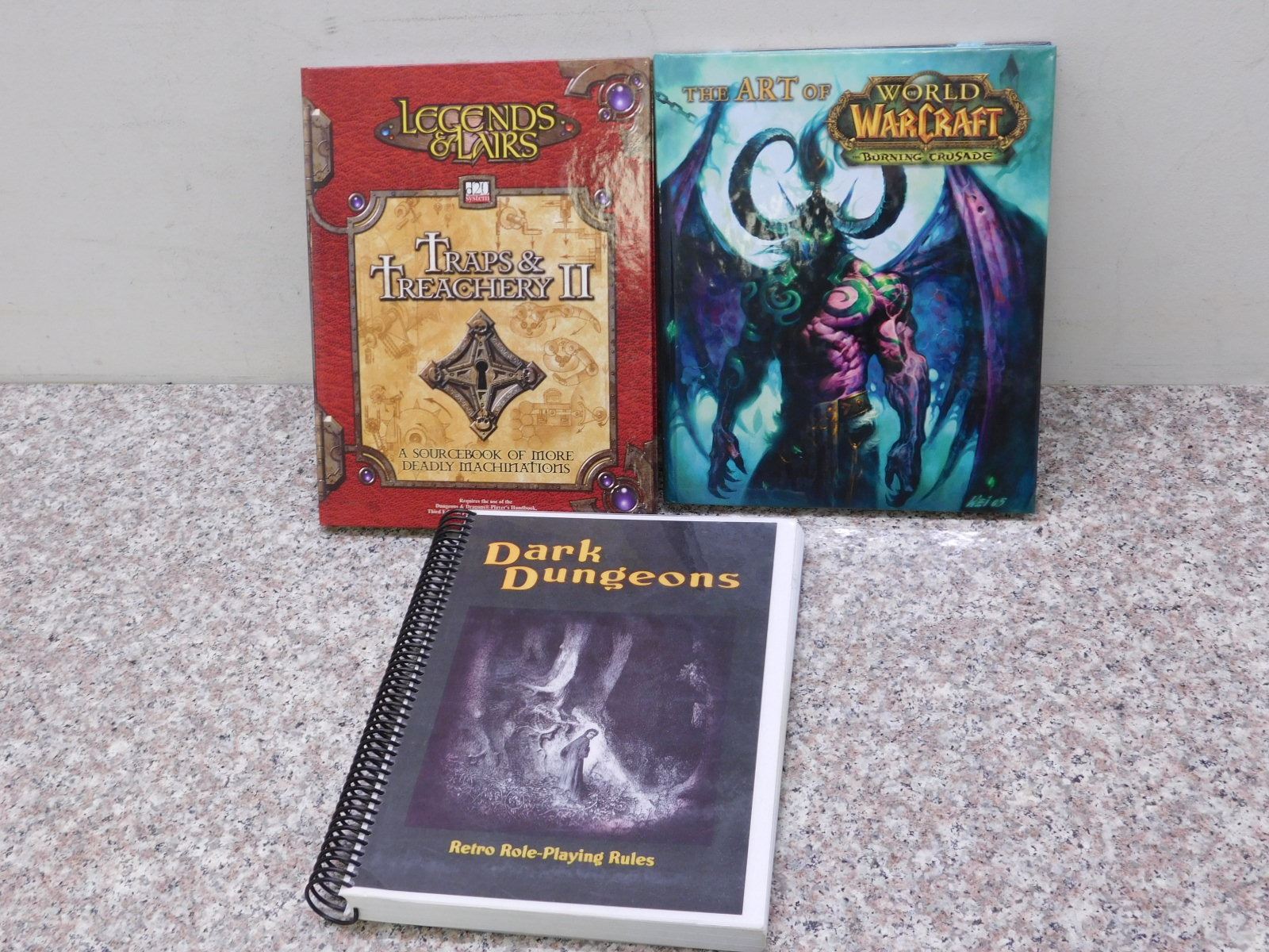 Lot of 3 RPG World of Warcraft Burning Crusade Art Book, Dark Dungeons ...