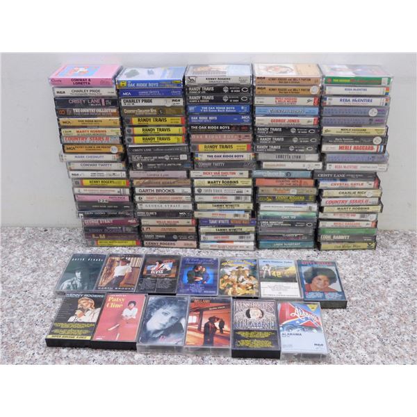 Large Lot Of 113 Country Cassette Tapes