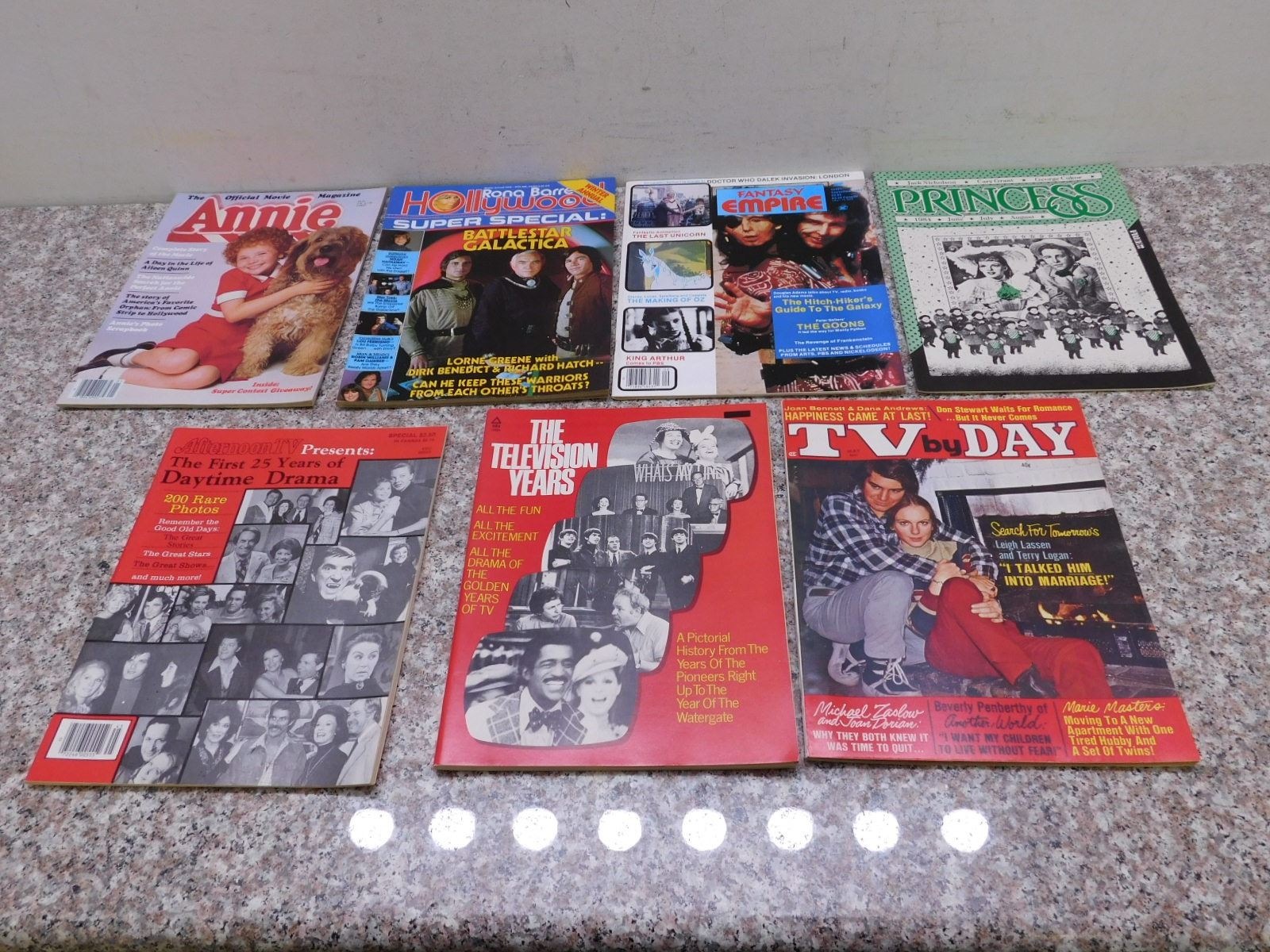 Lot of 7 Misc Movie TV Magazines Vintage 1971-84