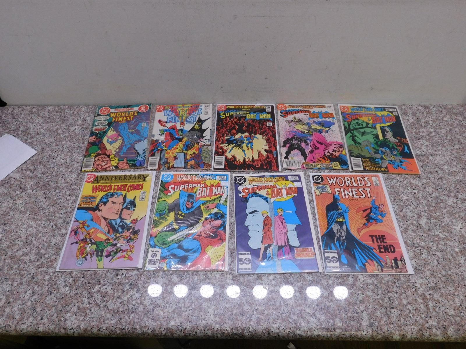 Lot of 9 World's Finest Comics Ranging From Issues #281-323 Superman Batman