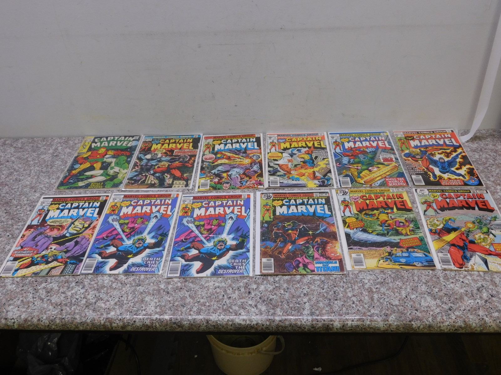 Lot of 12 Captain Marvel Ranging From Issues #14-62 Vintage Comics