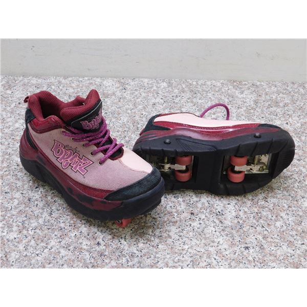 BRATZ Sneaker Skates Size 2 Kids Youth Click Out Wheels