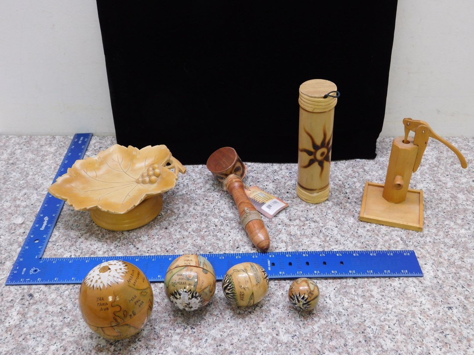 Wooden Instruments Small Rain Shaker Stick, Globe Nesting Doll ...