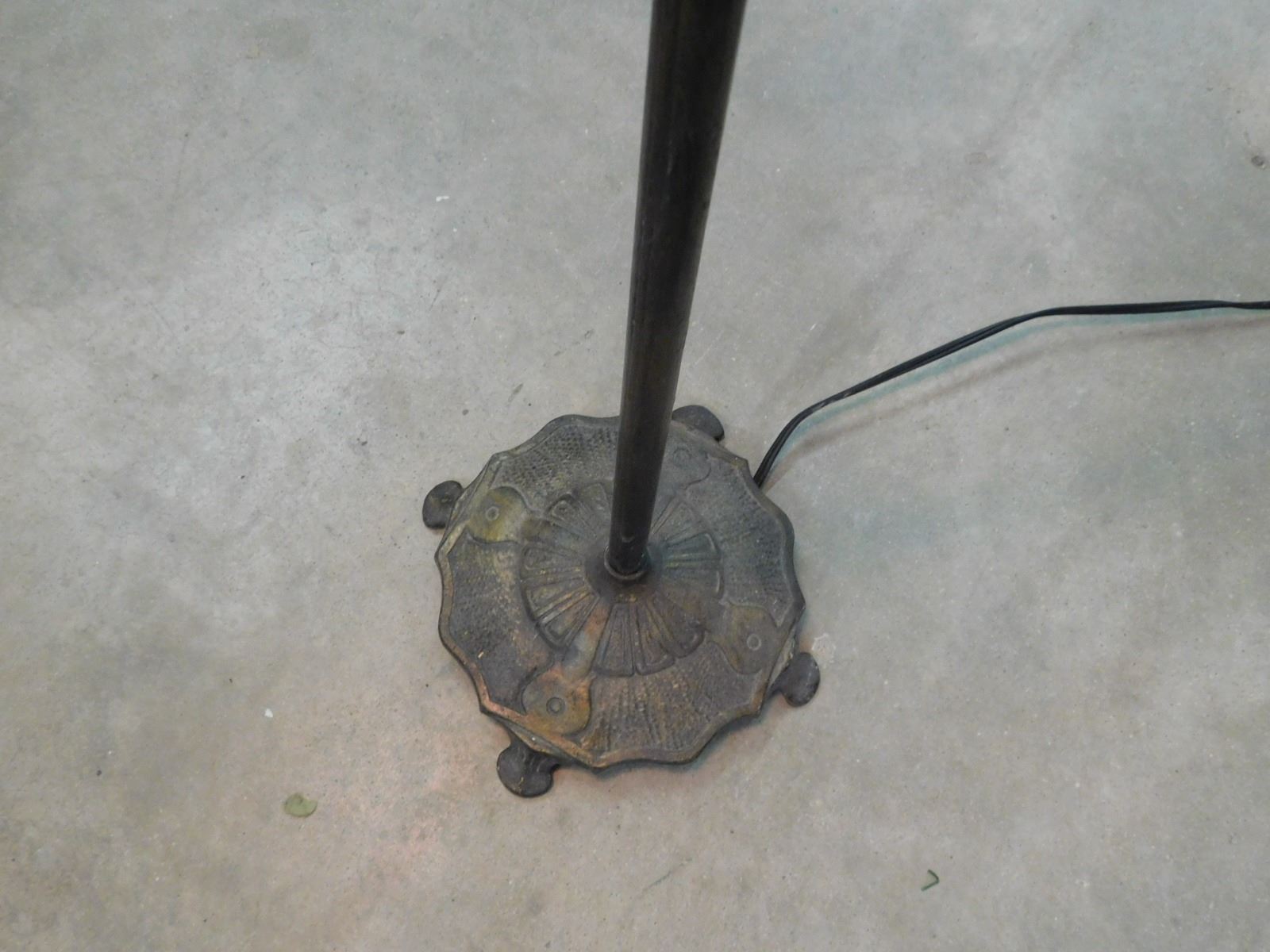 Vintage Antique Floor Lamp Bridge Lamp Metal Ornate Design
