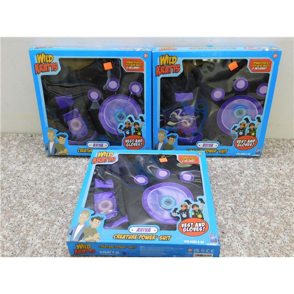 Lot of 3 Wild Kratts Power Discs Aviva Creature Power Suit Purple NEW
