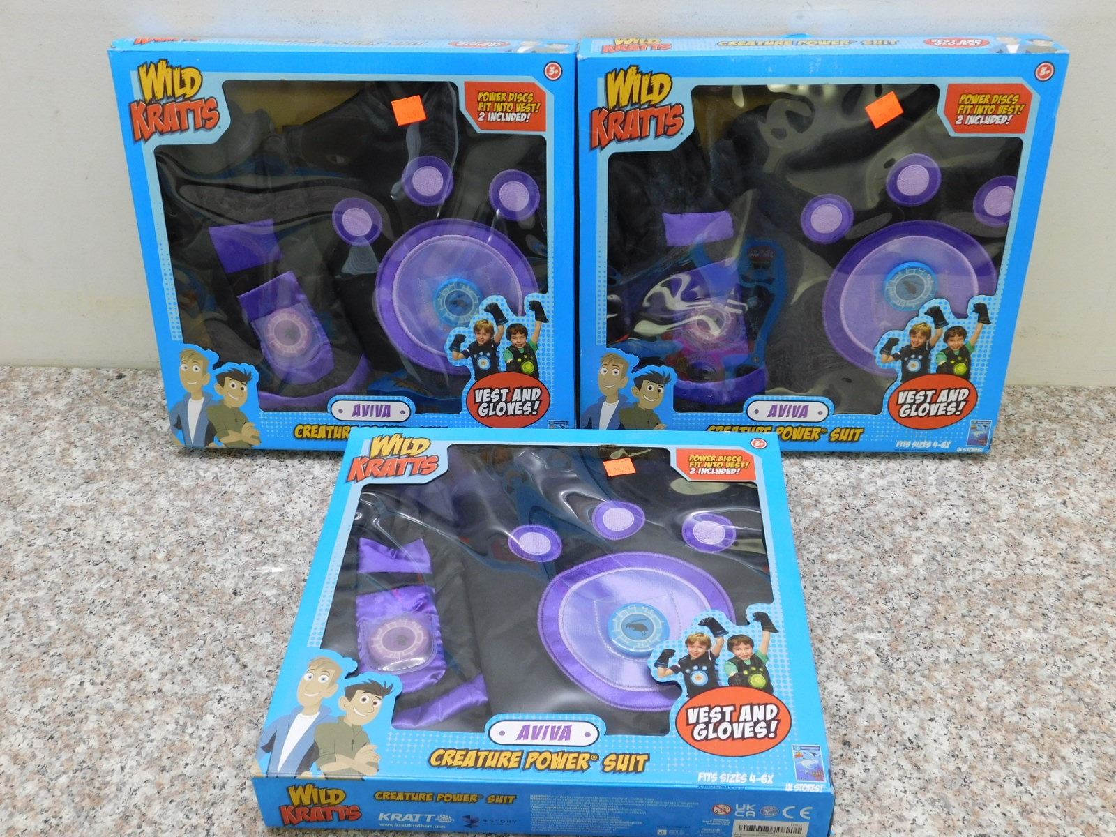 Lot of 3 Wild Kratts Power Discs Aviva Creature Power Suit Purple NEW