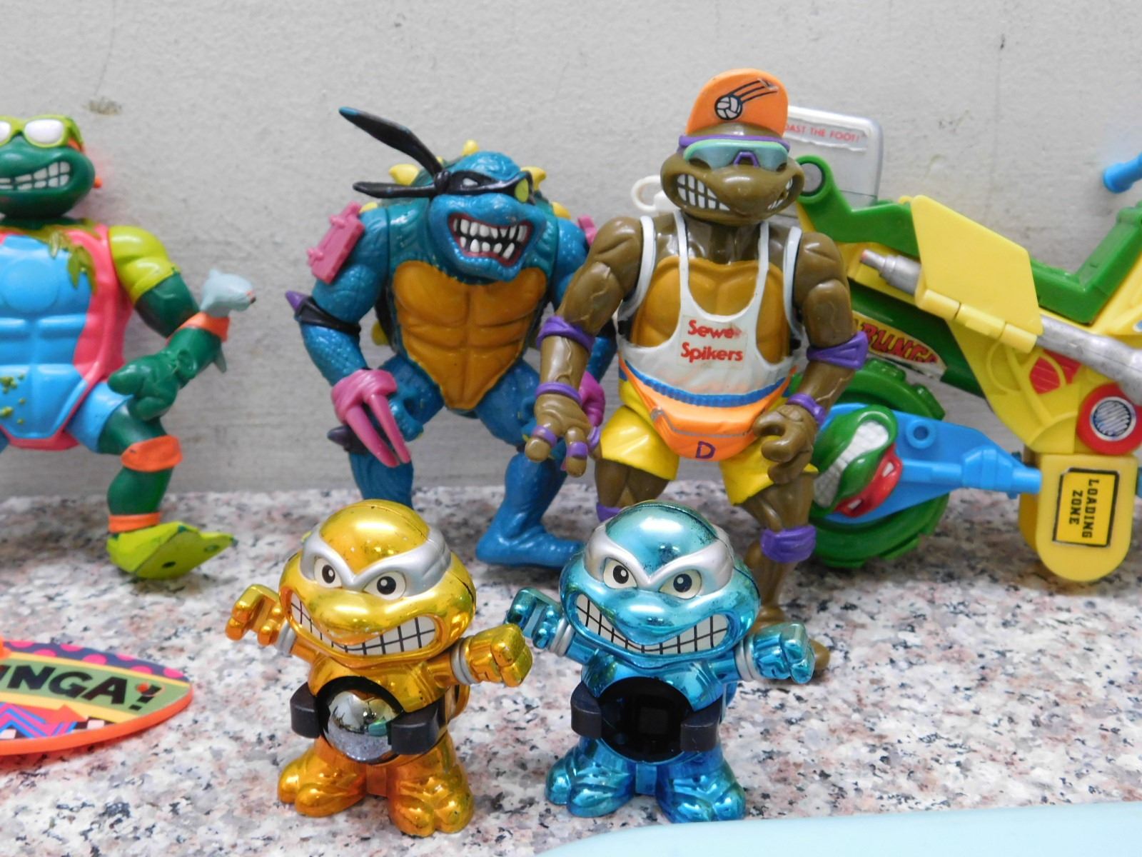 1990s TMNT Teenage Mutant Ninja Turtles Figures Bike Polly Pocket ...