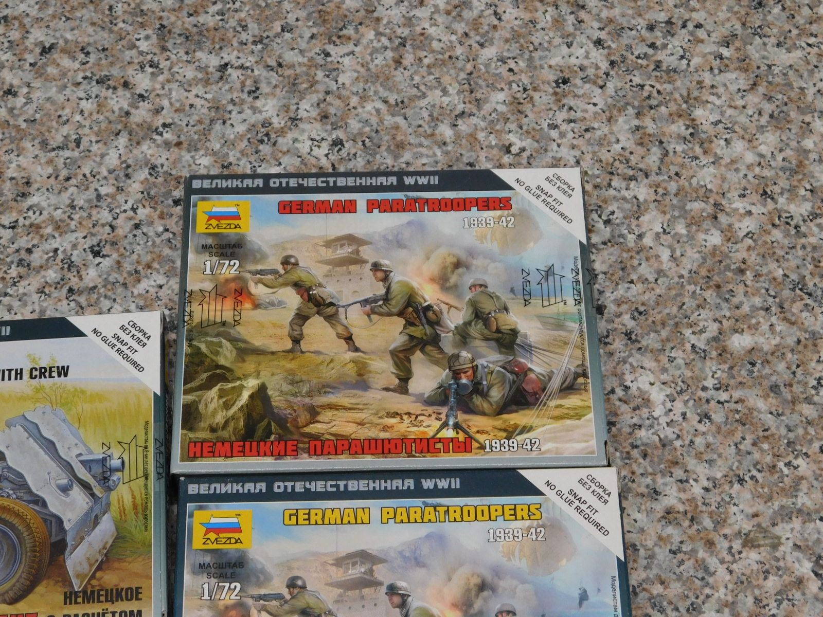 Lot of 5 ZVEZDA German Paratroopers, German 75mm Infantry Crew Soldiers ...
