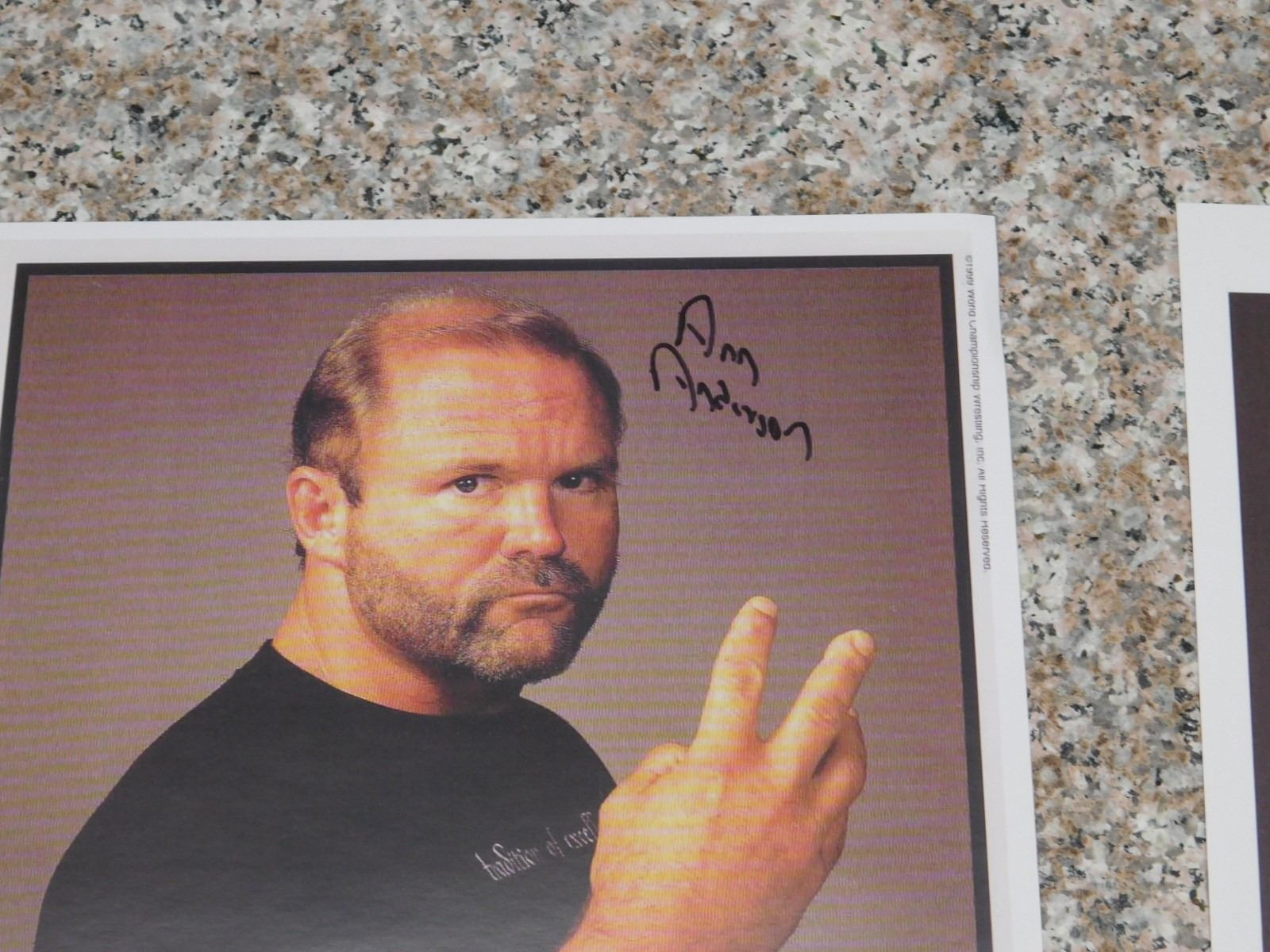 Pair of Autographed Signed WWE WWF 8" x 10" Barry Windham Arn Anderson