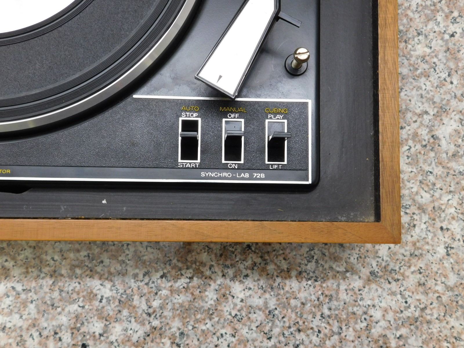 Vintage Garrard Synchro Lab 72B Turntable Record Player Works