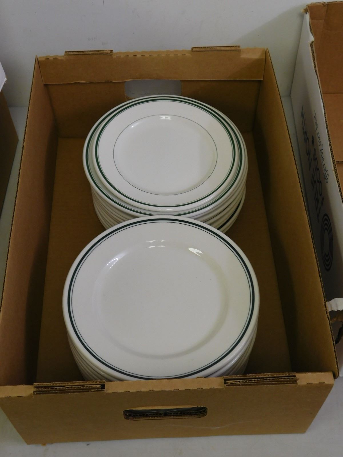 Box of 24 Dinner Plates Grindley Vandesca Restaurantware White Granite ...