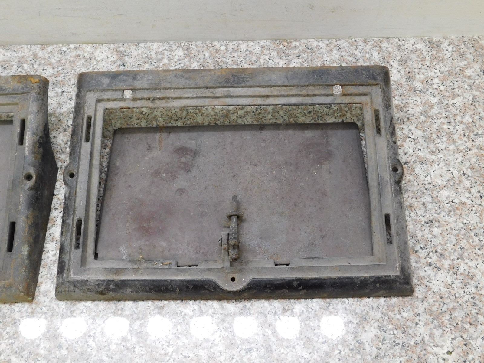 Pair of Antique Cast Iron Coal Chute Doors Home Restoration Renovation ...
