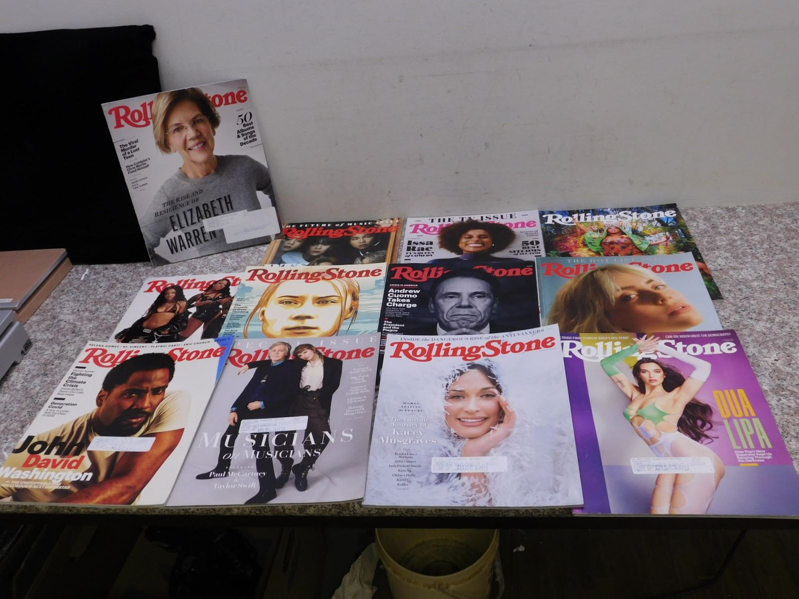 Lot of 12 Rolling Stone Magazines Modern 2020-2021 Billie Eilish Etc