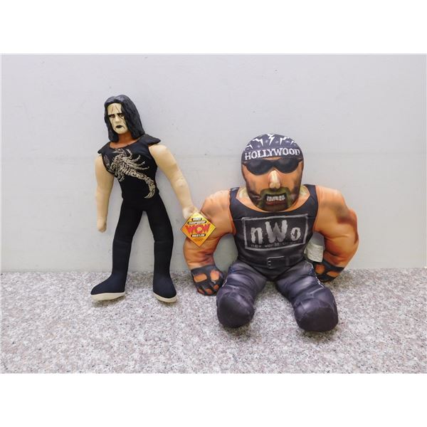 Lot of 2 1999 Plush WCW Sting and Hollywood Hogan Wrestling Buddy