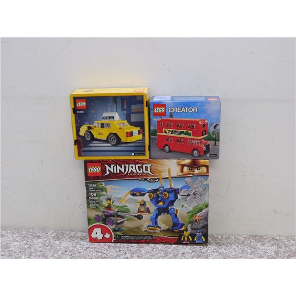Lot of 3 LEGO Ninjago, Creator, Taxi Double Decker Bus Englans and ...