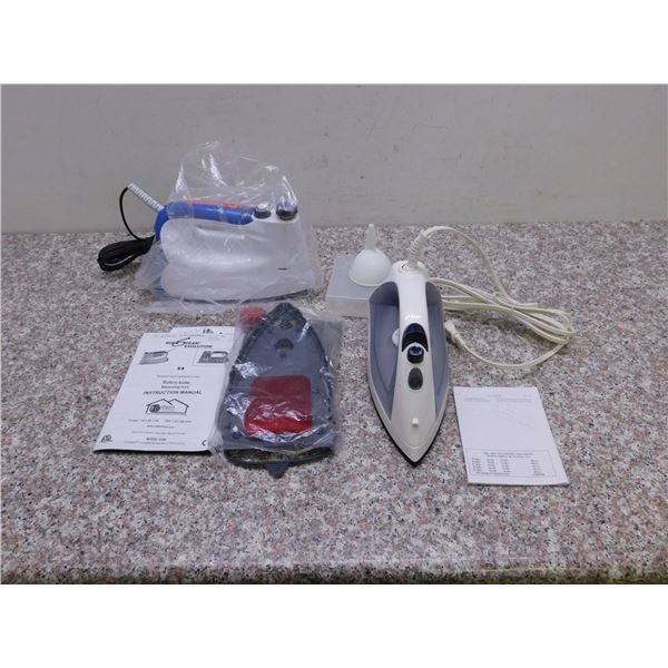 Lot of 2 ProctorSilex & EuroSteam Irons Redfern + Accessories