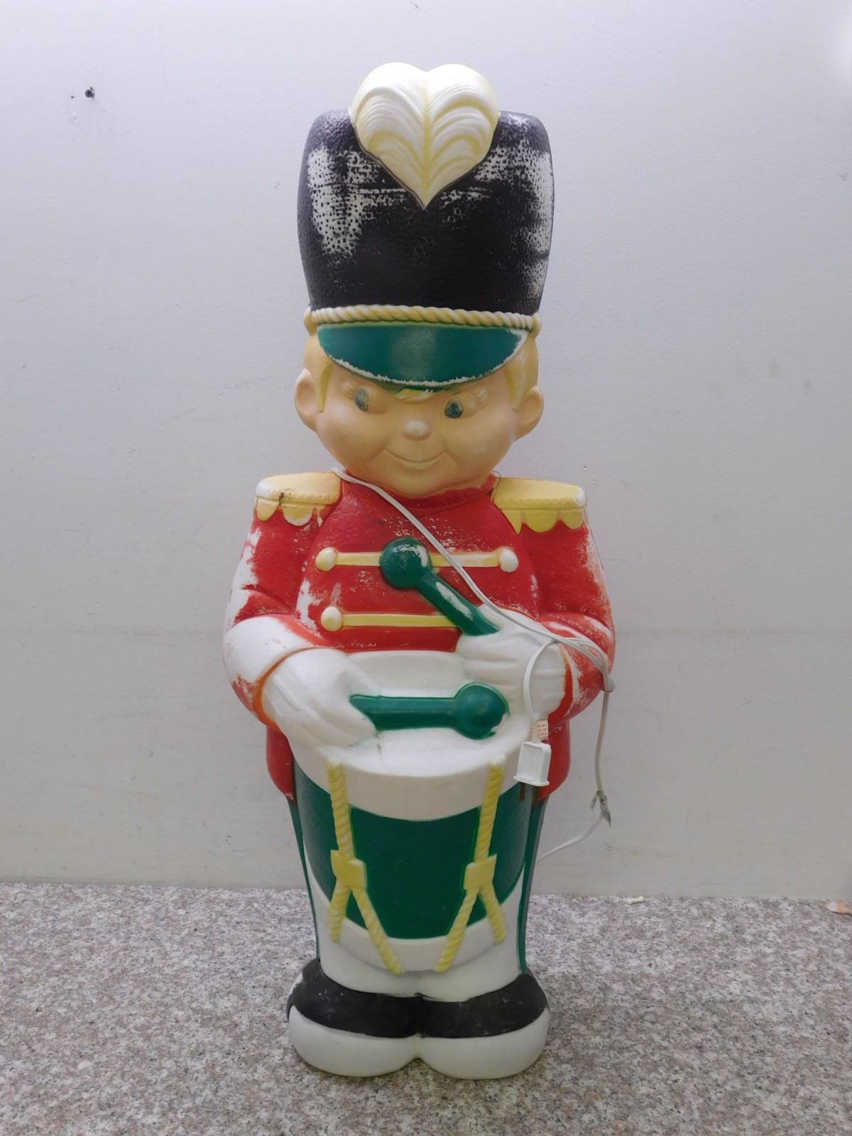 Vintage Drummer Boy Blow Mold Christmas Holiday Decoration Light Up