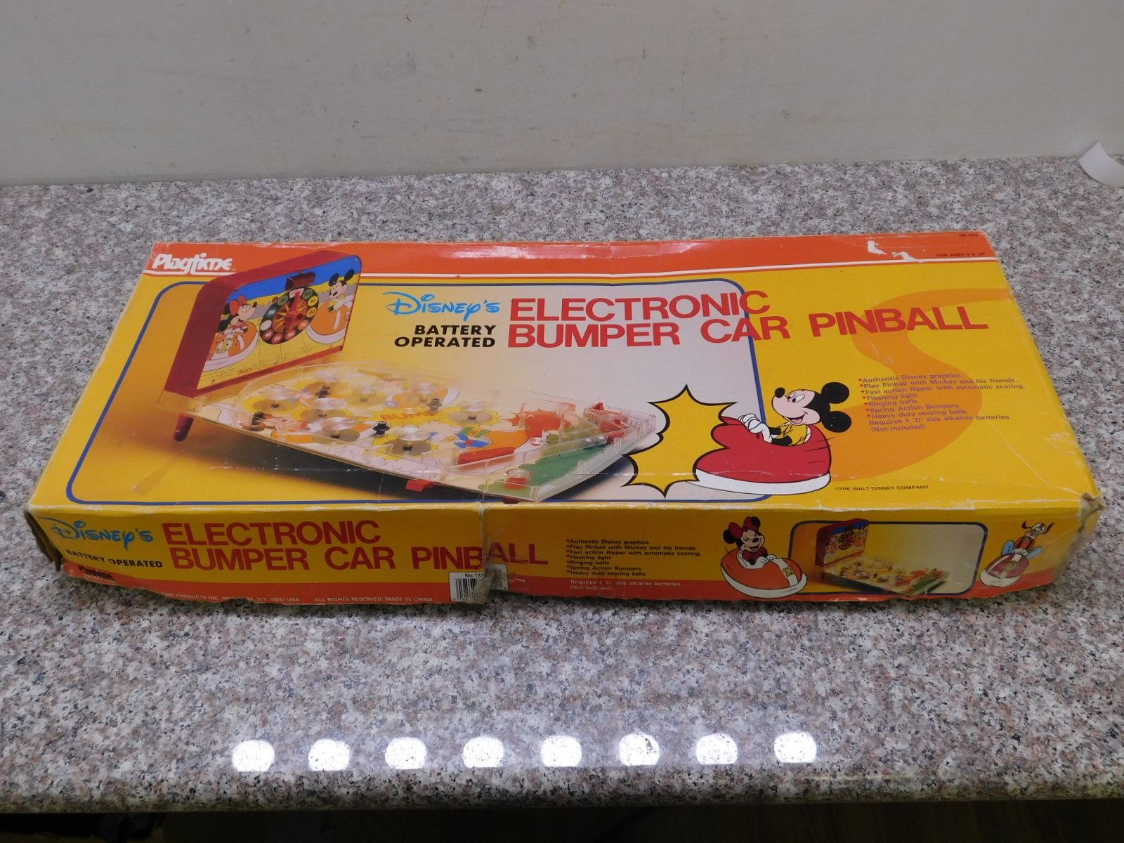 Disneys Electronic Battery Operated Bumper Car Pinball Vintage Playtime ...